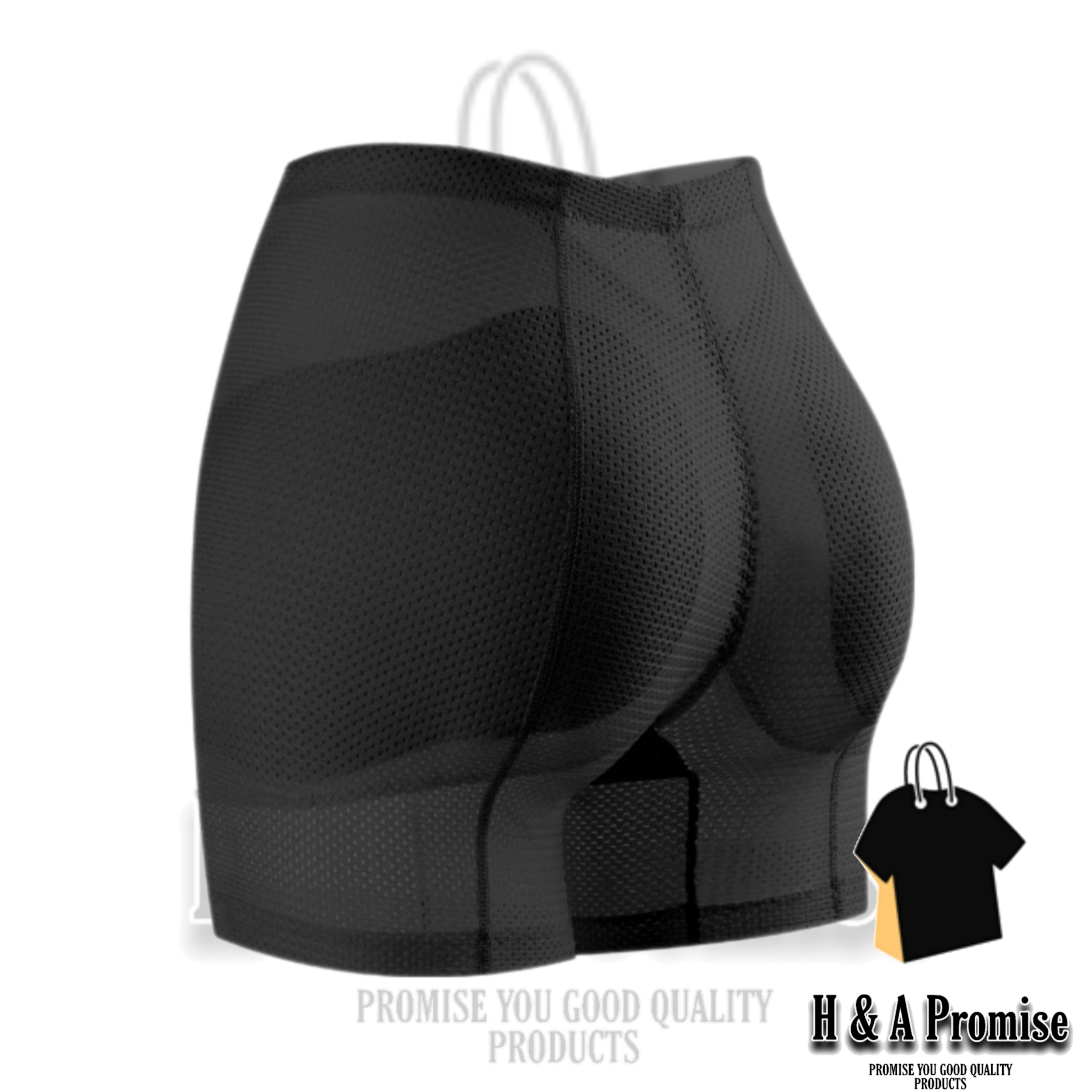 WOMEN MID-WAIST PADDED FAKE BUTT PADDING PANTY AND HIPS ENHANCER PUSH ...