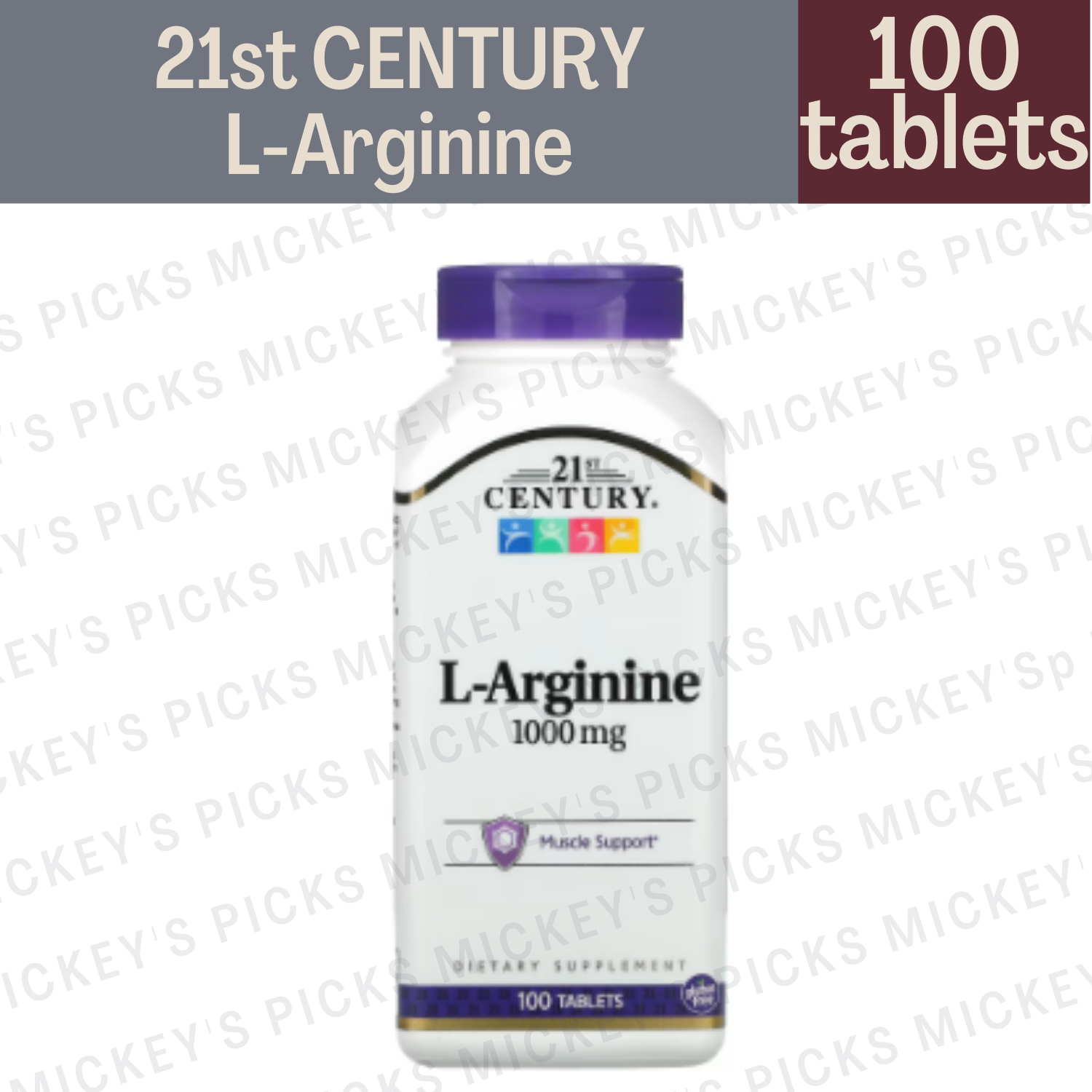 21st Century L-Arginine, 1,000 mg, 100 Tablets | Lazada PH