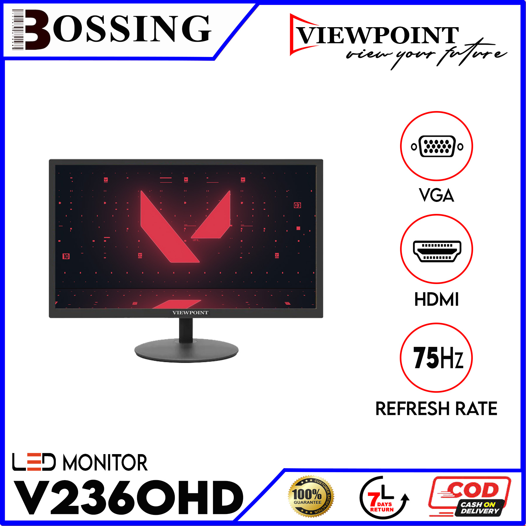 Viewpoint V236OHD 24" wide Monitor 75Hz 1920x1080 resolution TN Monitor ...