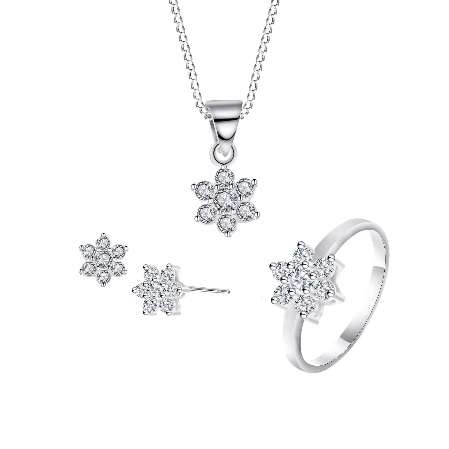 Morning Star Silver S062 92.5% Italy Silver Jewelries Set | Lazada PH