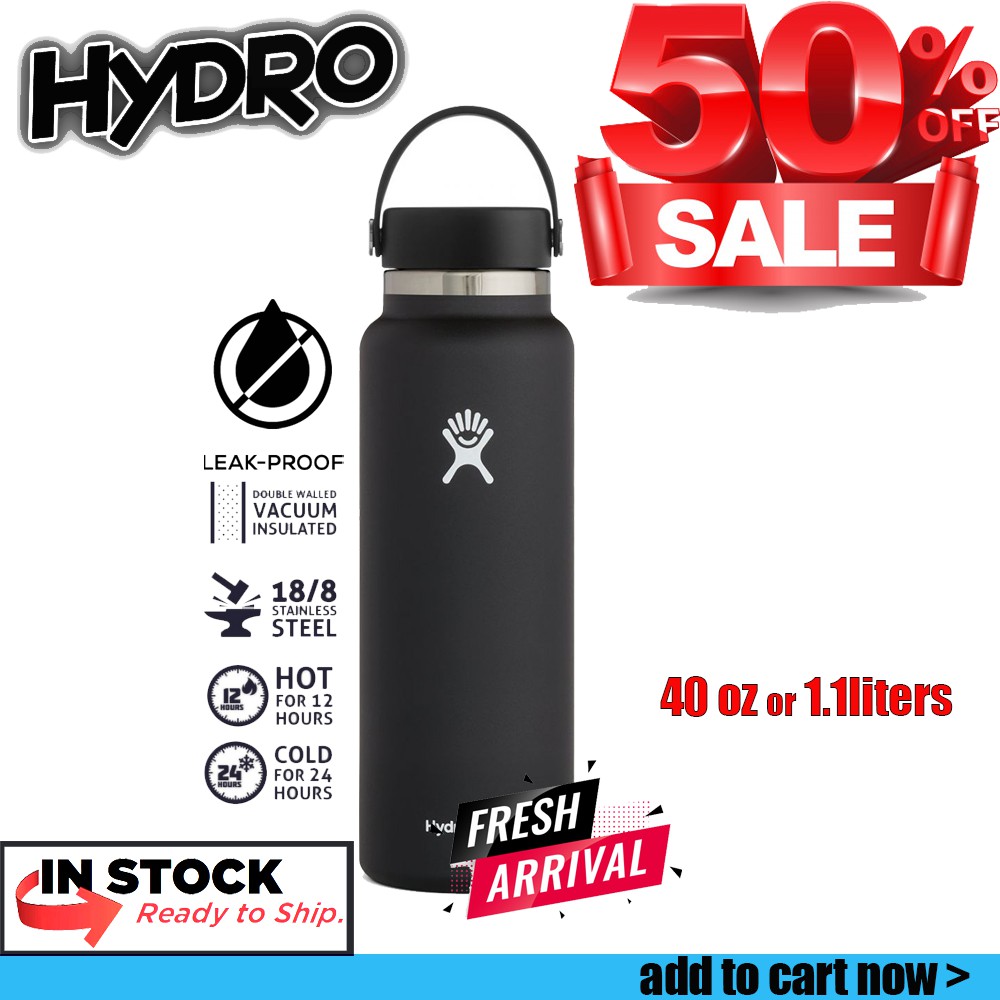Explosive models H2o water hydro 4 0oz flask (40oz)(black) 1000ml ...