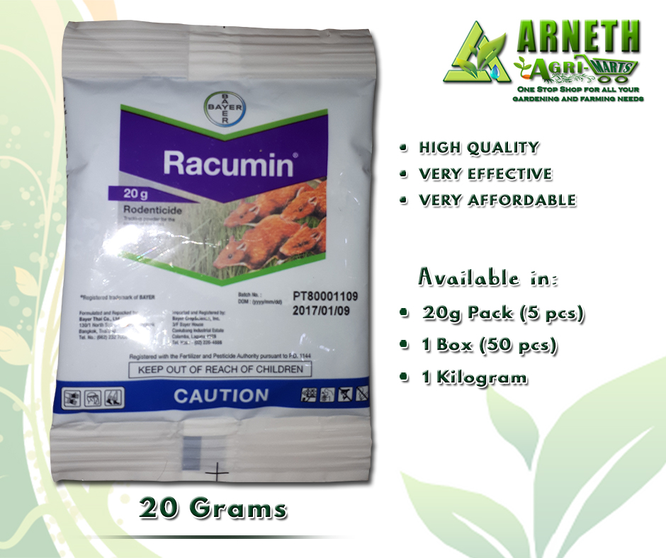RACUMIN POWDER RAT and MOUSE TRAP / BAIT / KILLER 20g | Lazada PH