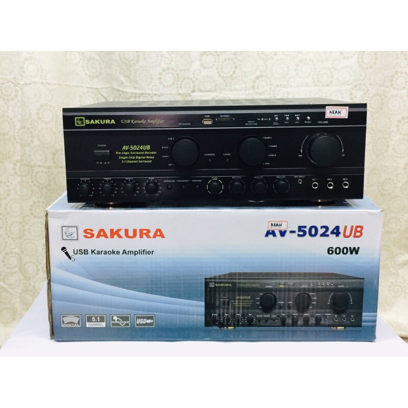 SAKURA AV-5024UB AMPLIFIER 600Watts 5.1 CHANNEL | Lazada PH