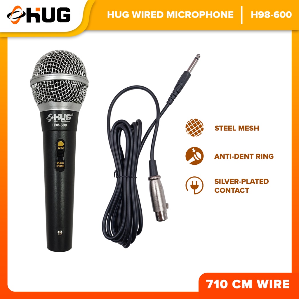 Hug Professional Dynamic Handheld Wired Microphone - H98-600 | Lazada PH