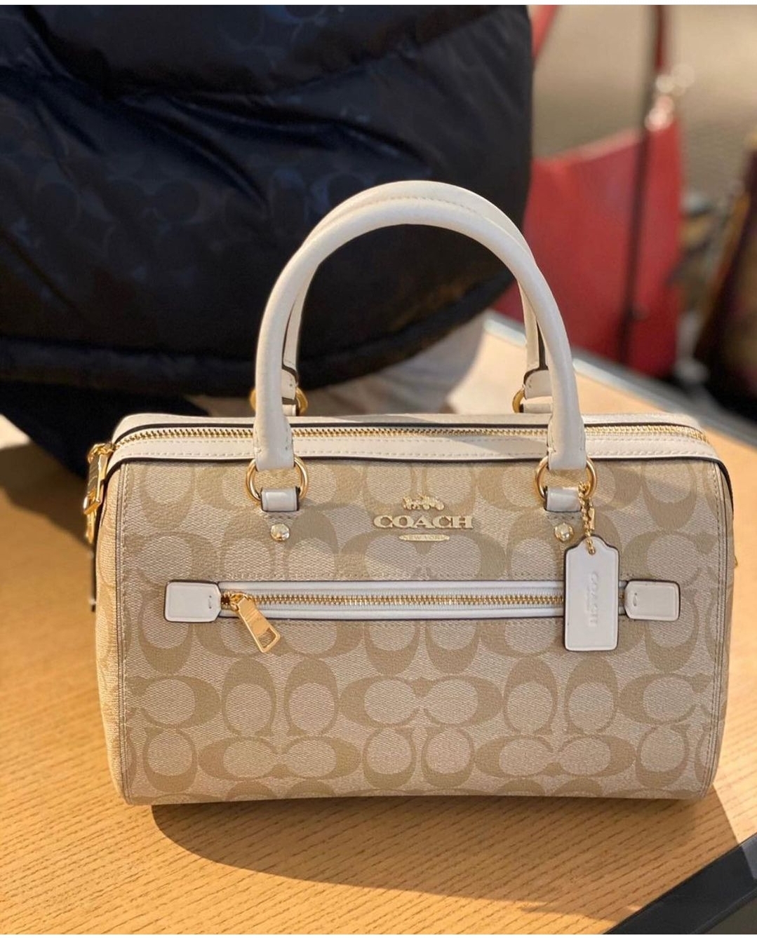 Coach Rowan Satchel In Signature Canvas Women's Crossbody Bag F83607 ...