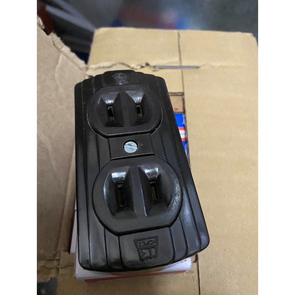 kopez two 2 3 three gang outlet heavy duty black km power electrical ...