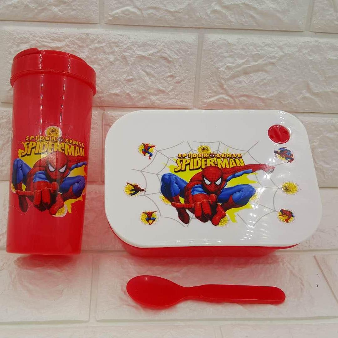 Cartoon character lunch box set with spoon | Lazada PH