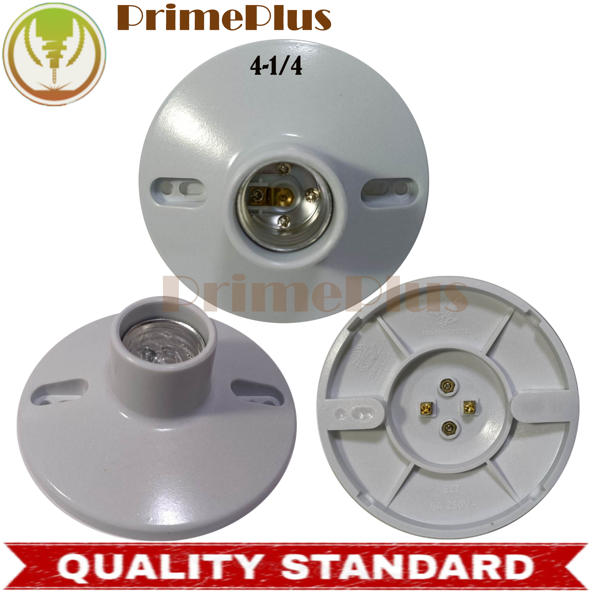 E27 Ceiling Receptacle Light Bulb Socket Golden Eagle 3-1/4, 4-1/4 ...