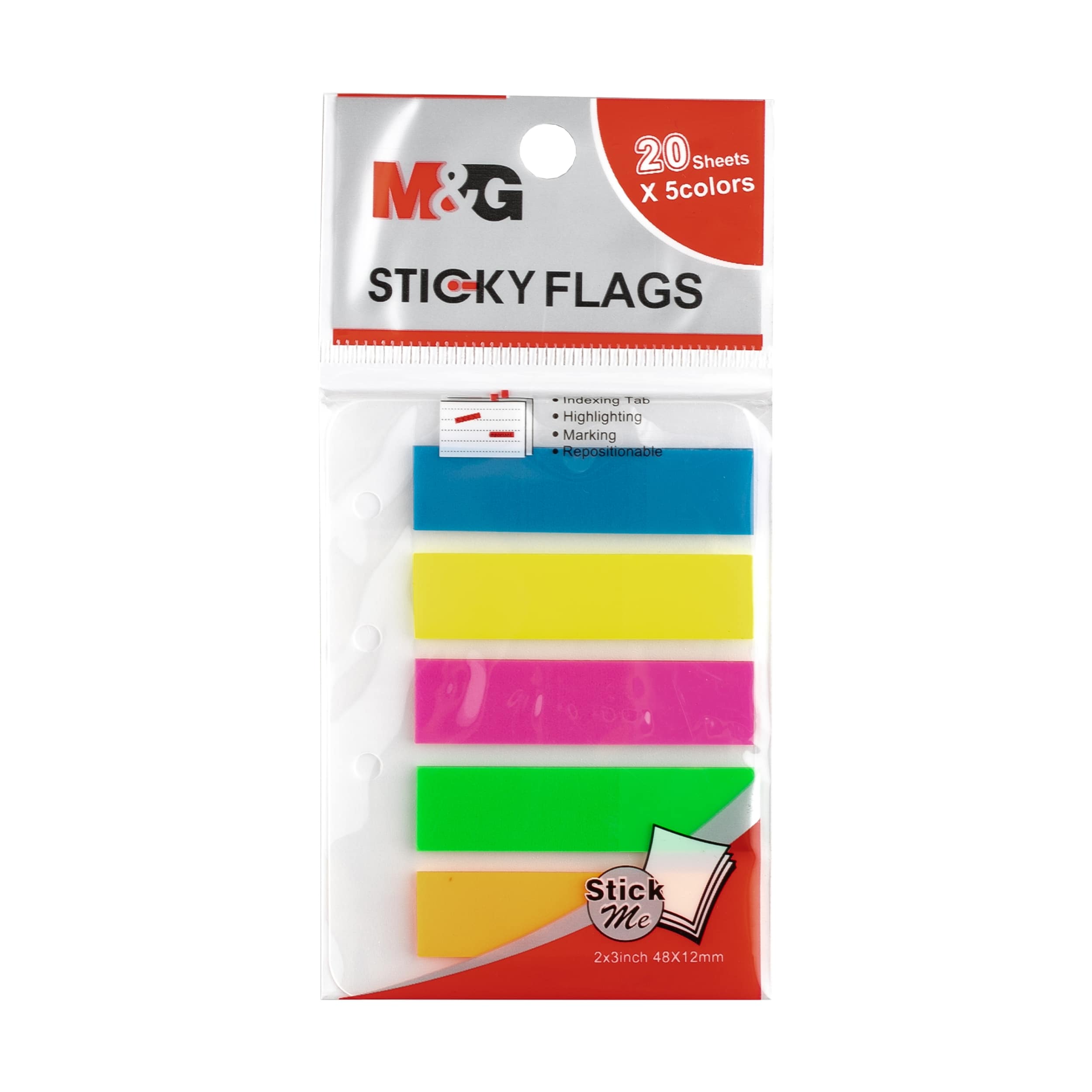 M&G Sticky Flags Rectangular 5-Colors YS-63 (12pcs) | Lazada PH