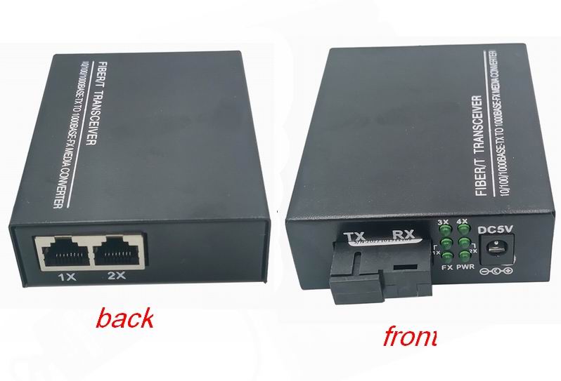 10/100M Fast Ethernet Switch Media Converter 1 SC 2 RJ45 UTP Converter ...