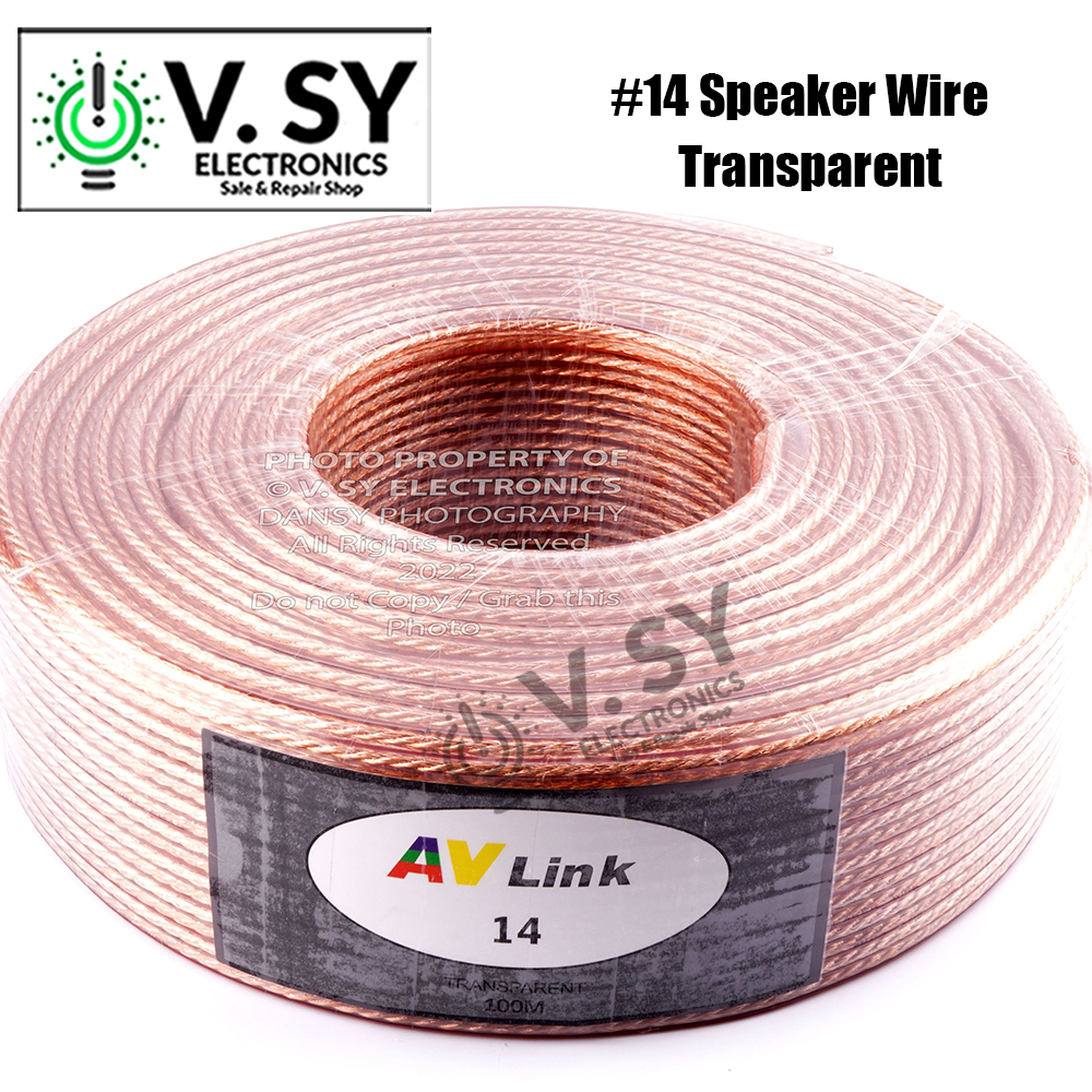Heavy Duty AV Link Speaker Wire #14 3m/5m/10m/15m Transparent | Lazada PH