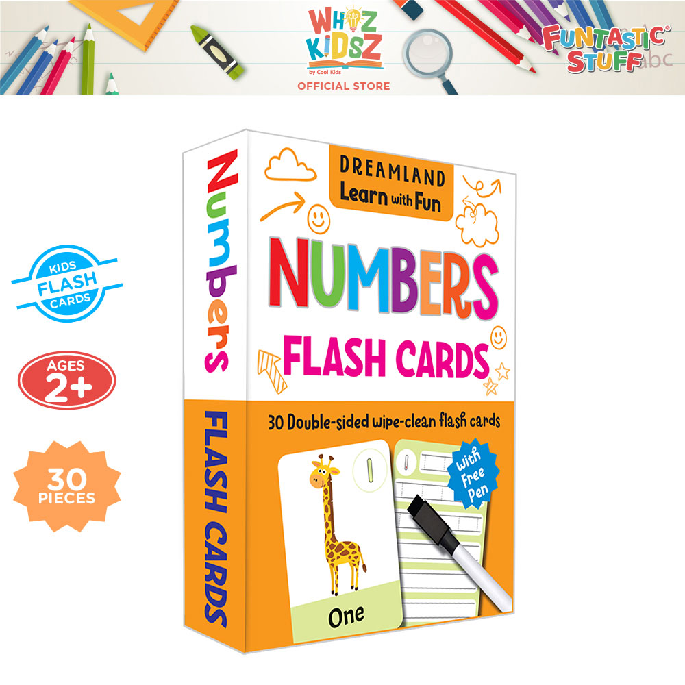 Whiz Kidsz Wipe-Clean Numbers Flash Cards, Educational Flash Cards for ...