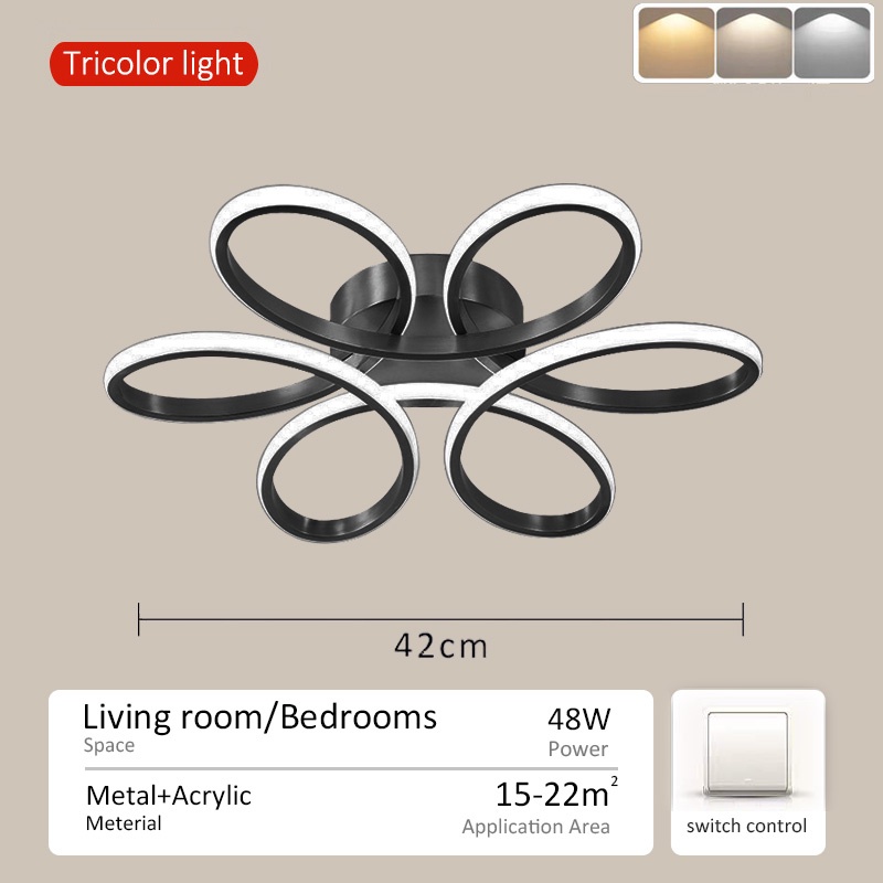 【MG】Nordic Chandelier Ceiling Lights For Bedroom Modern Led TriColor ...