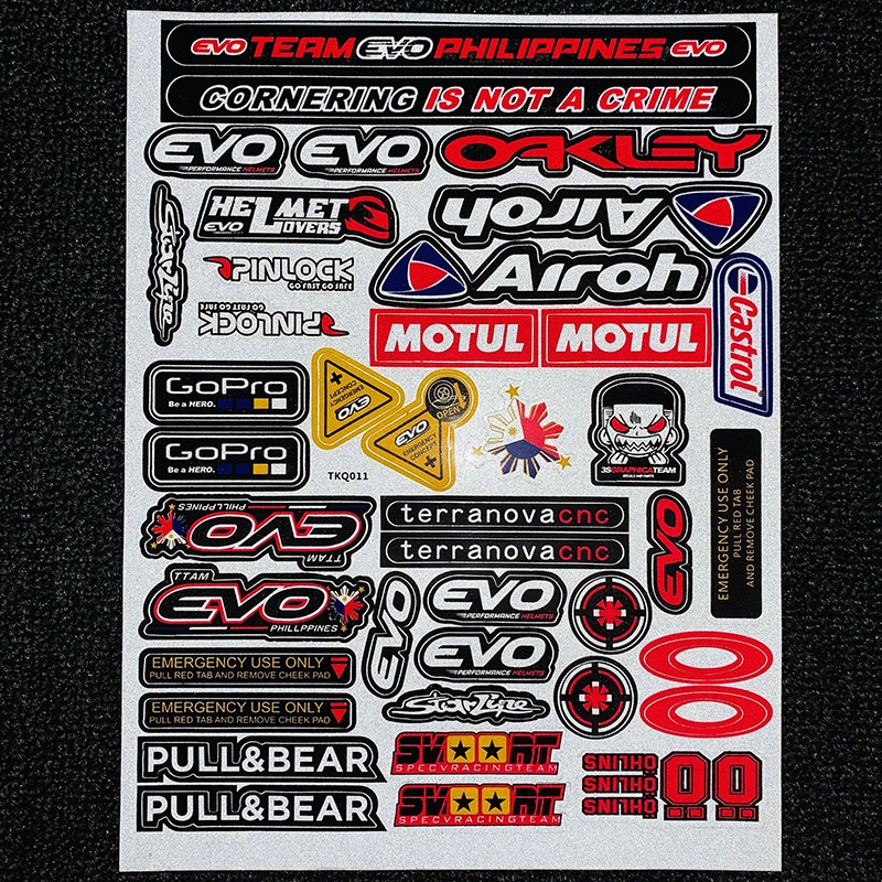 AGV KVT EYO SHOEI NHK ARAI LS2 Helmet Stickers | Lazada PH