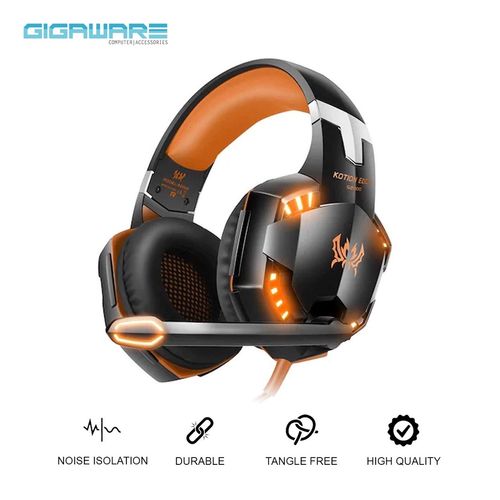 ☸ Gigaware G2000 Gaming LED Wired Headset Phoinikas G2000 Gaming ...