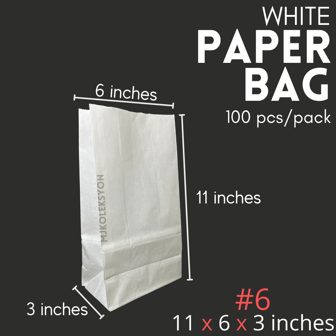 Kraft Paper Bag White 100pcs gift wrapping bags | Lazada PH