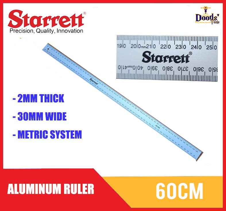 STARRETT ALUMINUM RULER 1 METER AR2-1000 OR 60CM AR-600 | Lazada PH