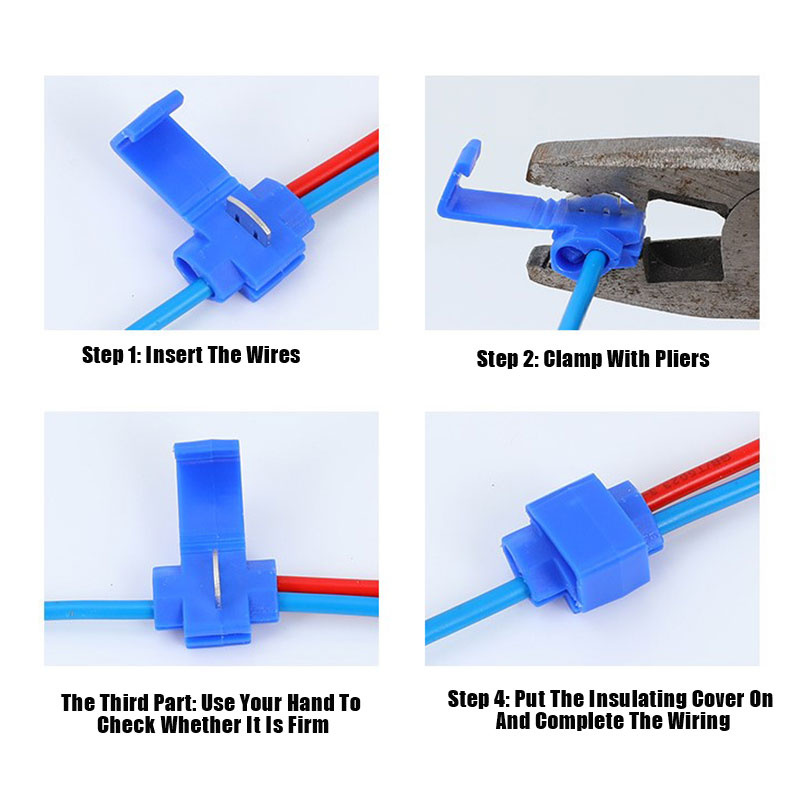 20PCS Wire Connector Lock Snap Without Breaking Cable Insulated ...