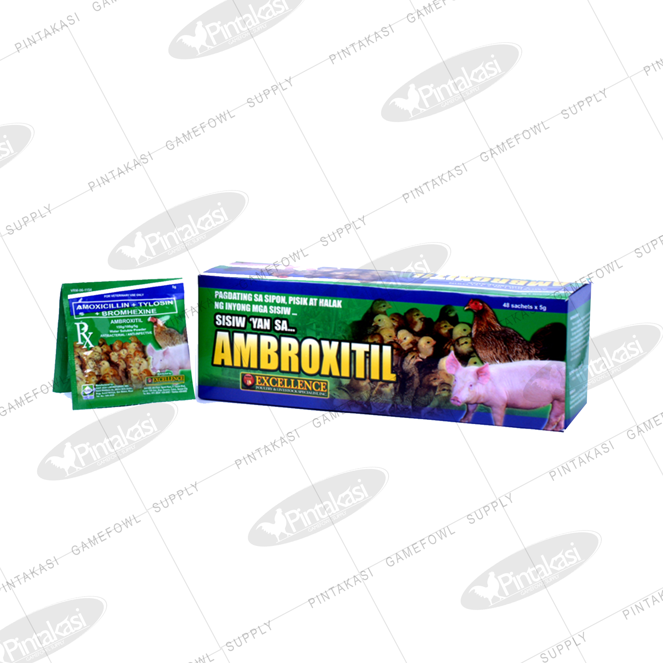 PINTAKASI 1 box 48 sachets of Excellence Ambroxitil Powder (March 2025 ...
