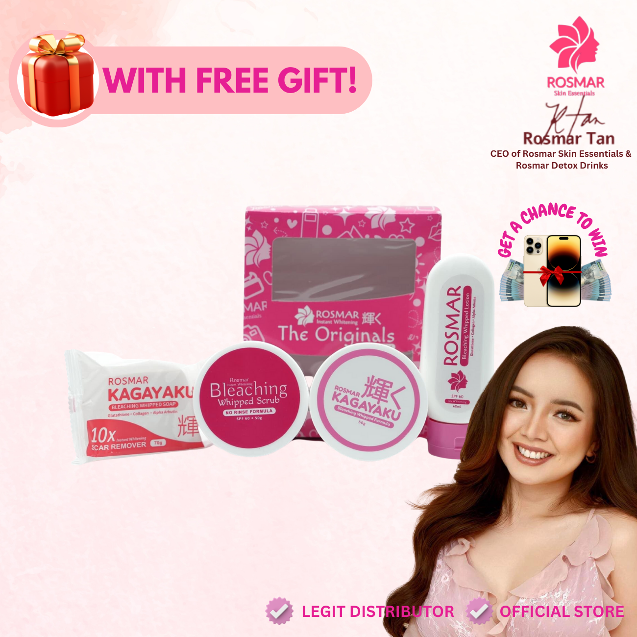 RBD | Authentic Rosmar Kagayaku THE ORIGINALS Set - 4-in-1 Whitening ...