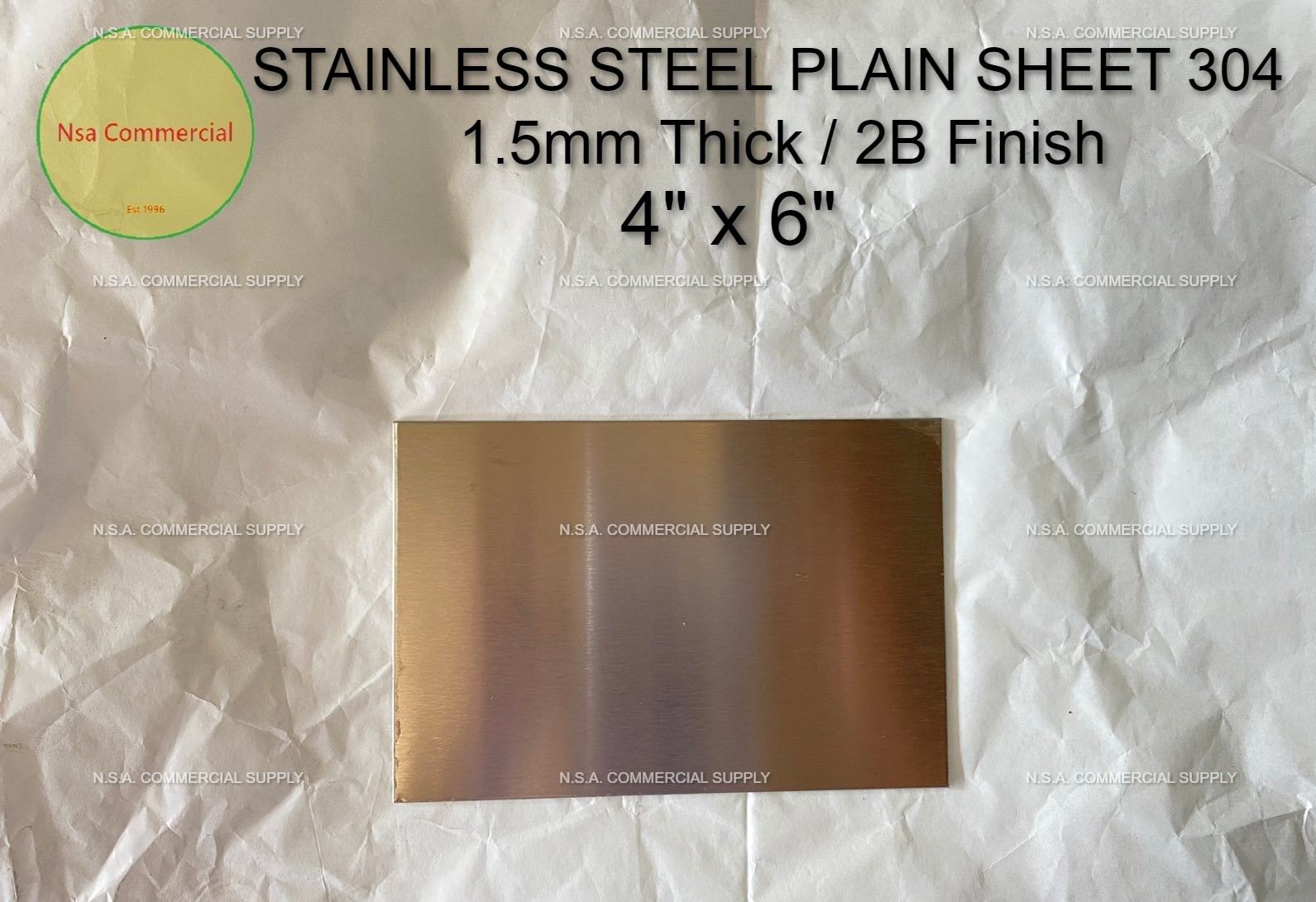 Stainless Steel Sheet 1.5mm Thick 16inch x 34inch; 5inch x 14inch 2B ...