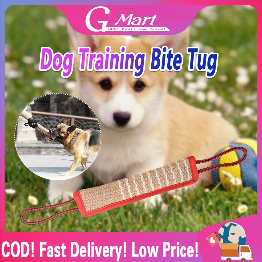 Bite Tug Toy Jute K9 Tug Toy with Two Handles for Adult Dogs Puppies ...
