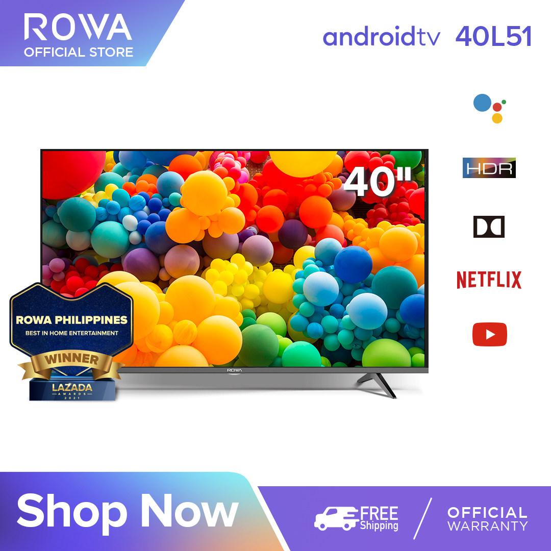 ROWA 40 Inch LED Smart Android TV - LED40L51 (HDR, Apps, Netflix, Youtube, Assistant , Bluetooth ...