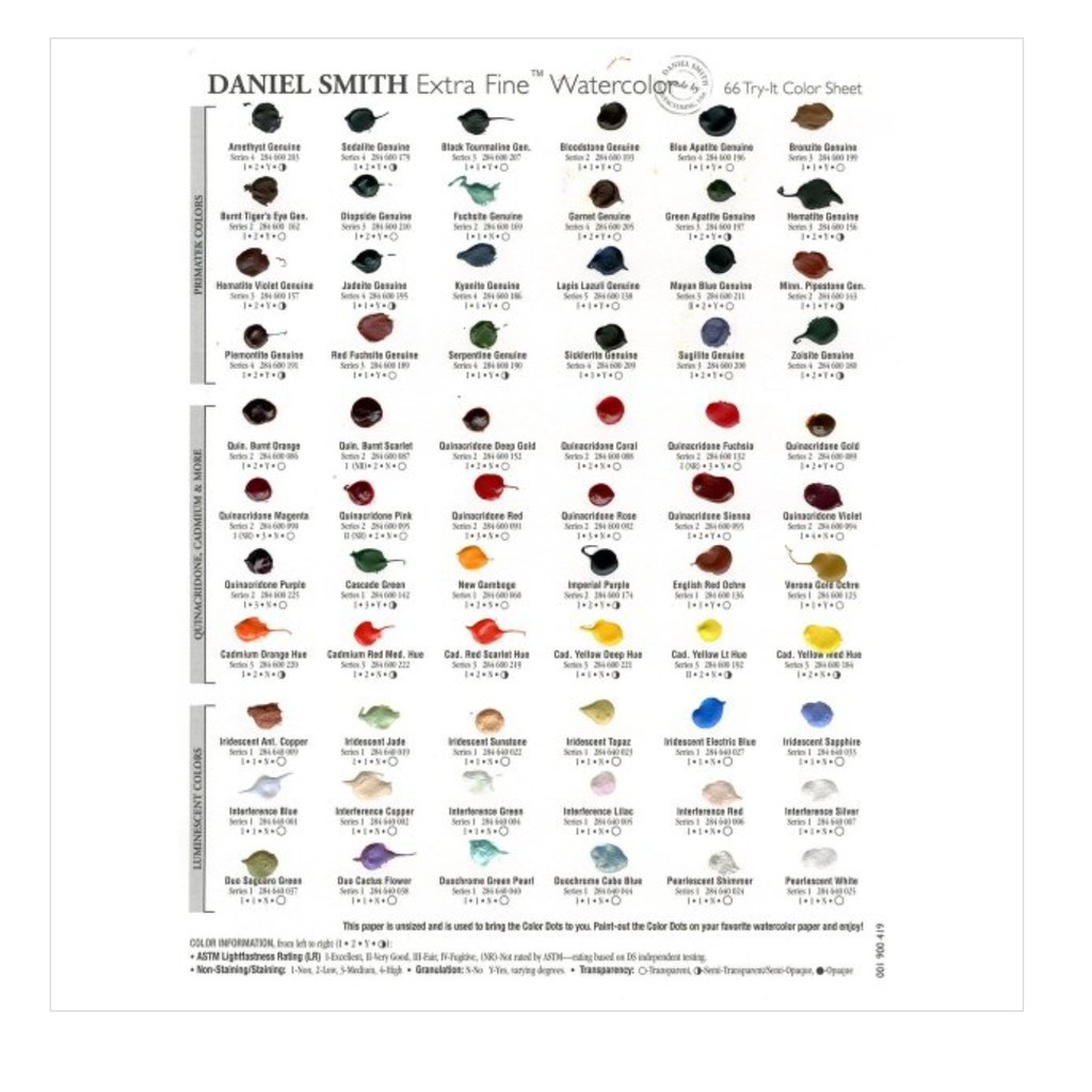 *callipatty* Daniel Smith 66 color dot card watercolor | Lazada PH