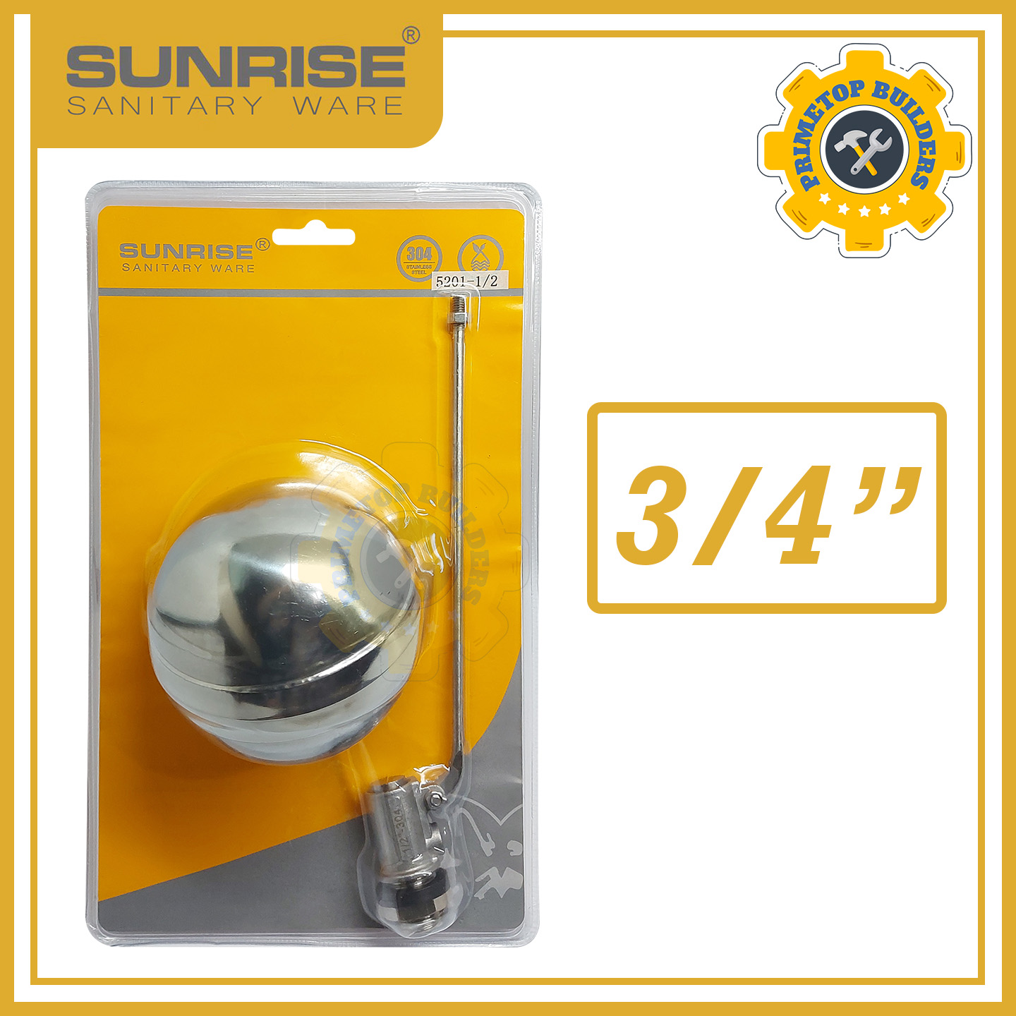 SUNRISE Stainless Steel Float Ball Valve 1/2" & 3/4" For Water Tank ...