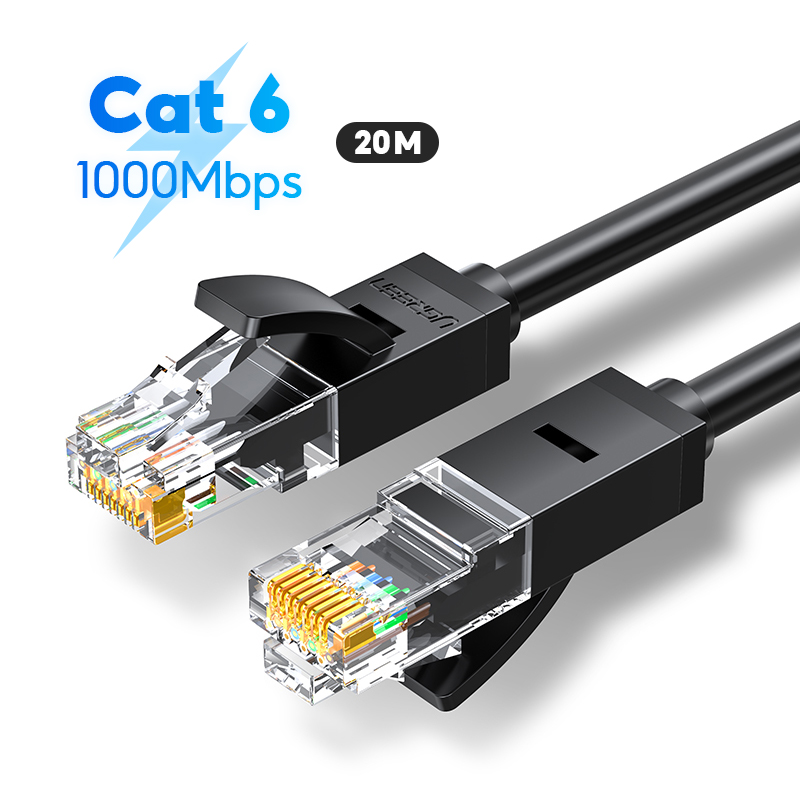 5M 10M 15M 20M 30M 40M 50M CAT6 Gold-plated Ethernet Cable RJ45 UTP Wire Outdoor/Indoor UTP Lan ...