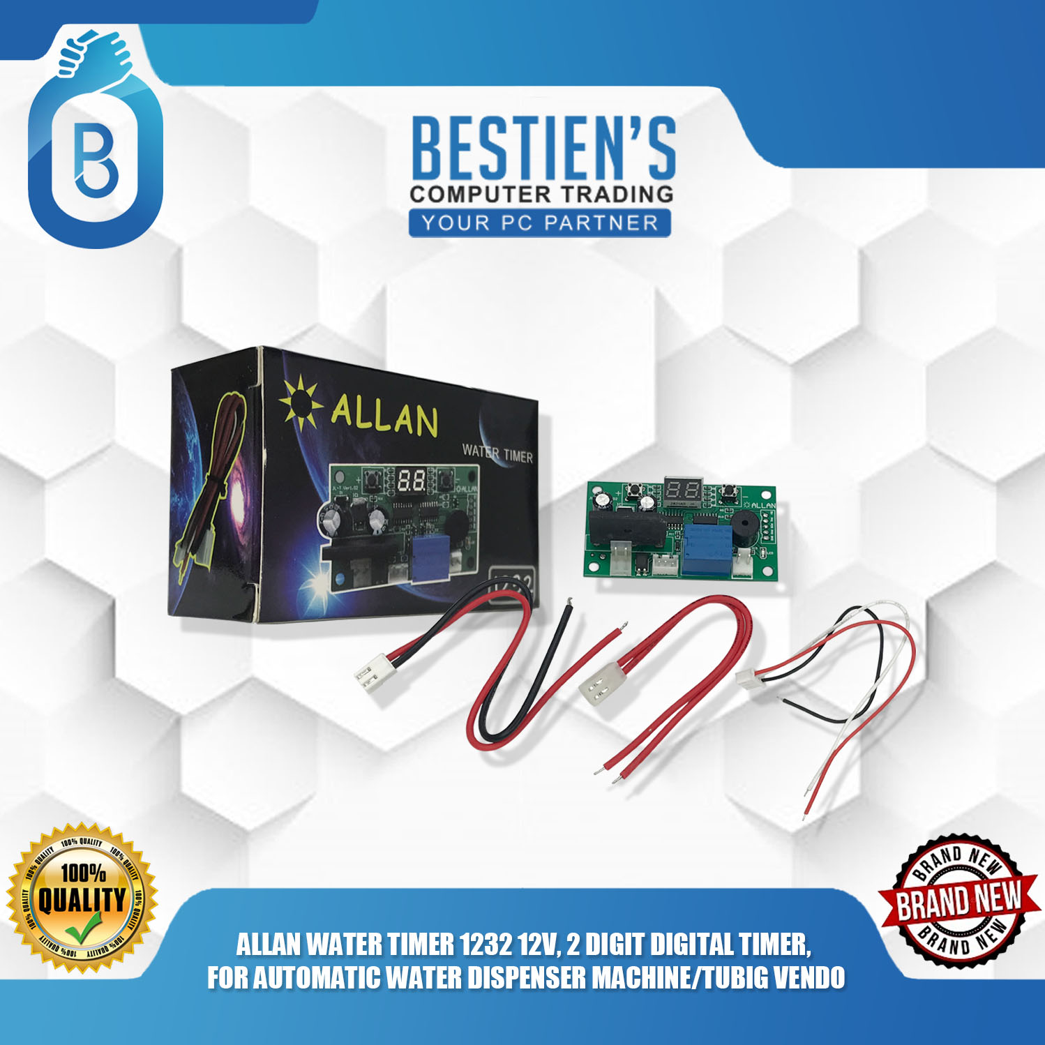 ALLAN WATER TIMER 1232 12V, 2 DIGIT DIGITAL TIMER, FOR AUTOMATIC WATER ...