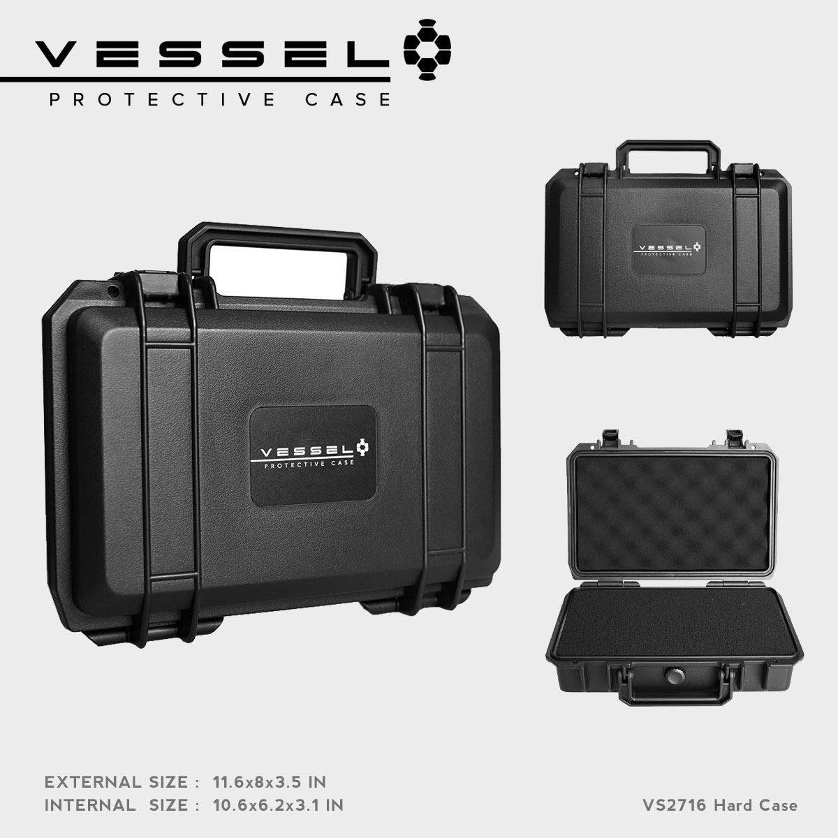 VESSEL VS2716 Portable Hard Case for Photography Equipment Tactical ...