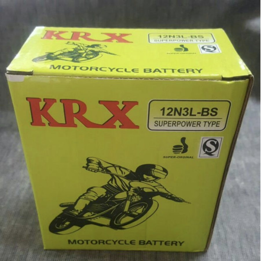 MOTORCYCLE BATTERY 3L KRX 12N3L-BS [STAR LIGHT] | Lazada PH