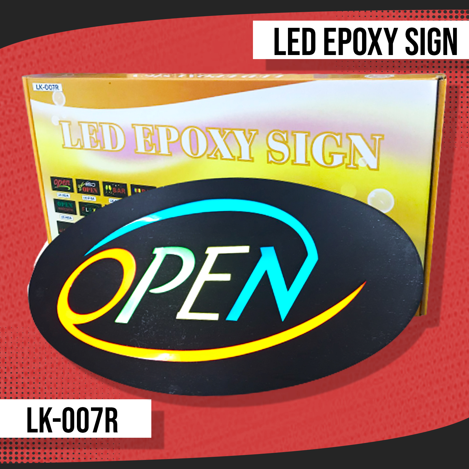 Epoxy Led "OPEN" Signage Round Shaped Heavy Duty | Lazada PH