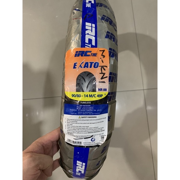 IRC EXATO NR88 TUBELESS MOTORCYCLE TIRES | Lazada PH