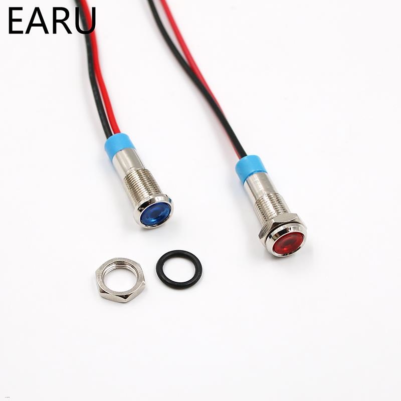 6mm LED Metal Indicator Light Waterproof Signal Lamp 3V 5V 6V 9V 12V ...