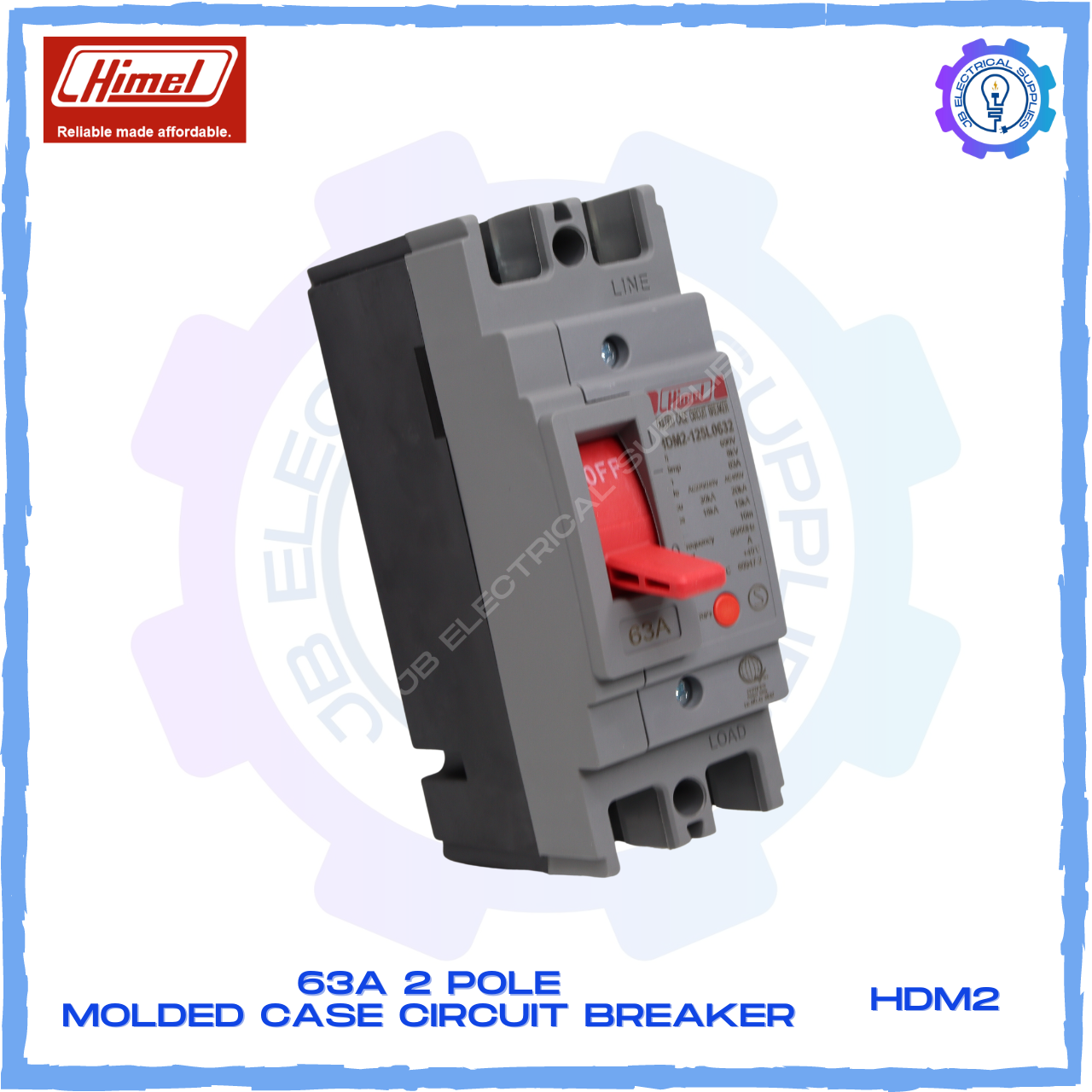 Himel Molded Case Circuit Breaker (MCCB) 63A 2 Pole | Lazada PH