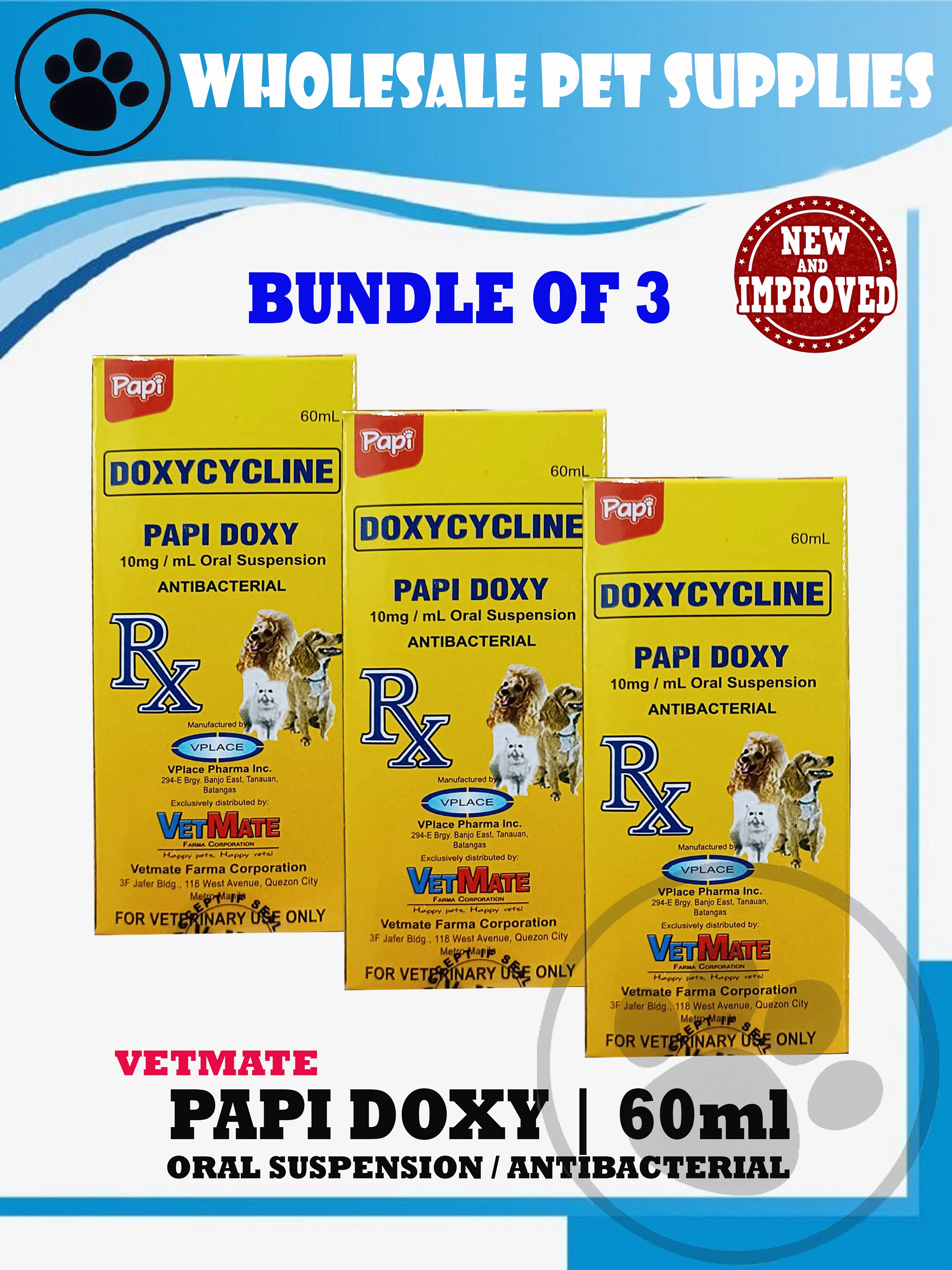 PAPI Doxy Antibacterial 60mL (Oral Suspension) BUNDLE OF 3pcs | Lazada PH