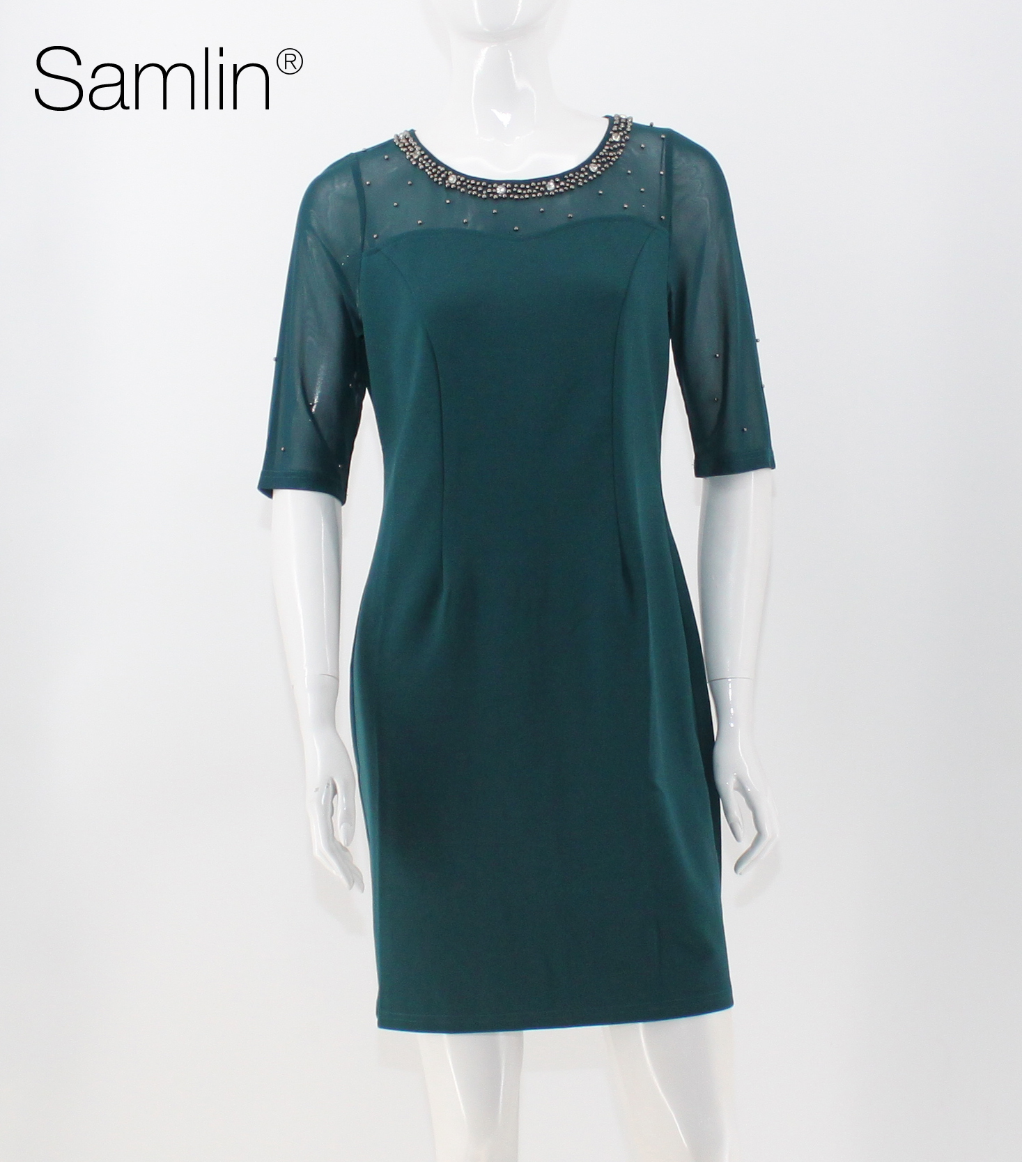 0757 SAMLIN 3/4 SEE THROUGH DRESS | Lazada PH