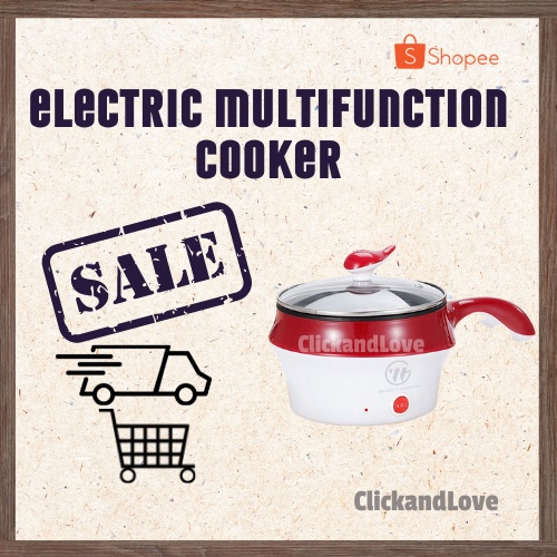 Portable Multifunction Electric Cooking Pot with Steamer Non-stick Rice ...