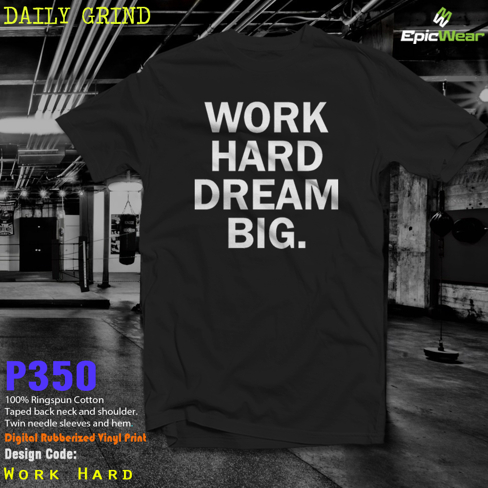 DAILY GRIND Work Hard Gifo Shirt | Lazada PH