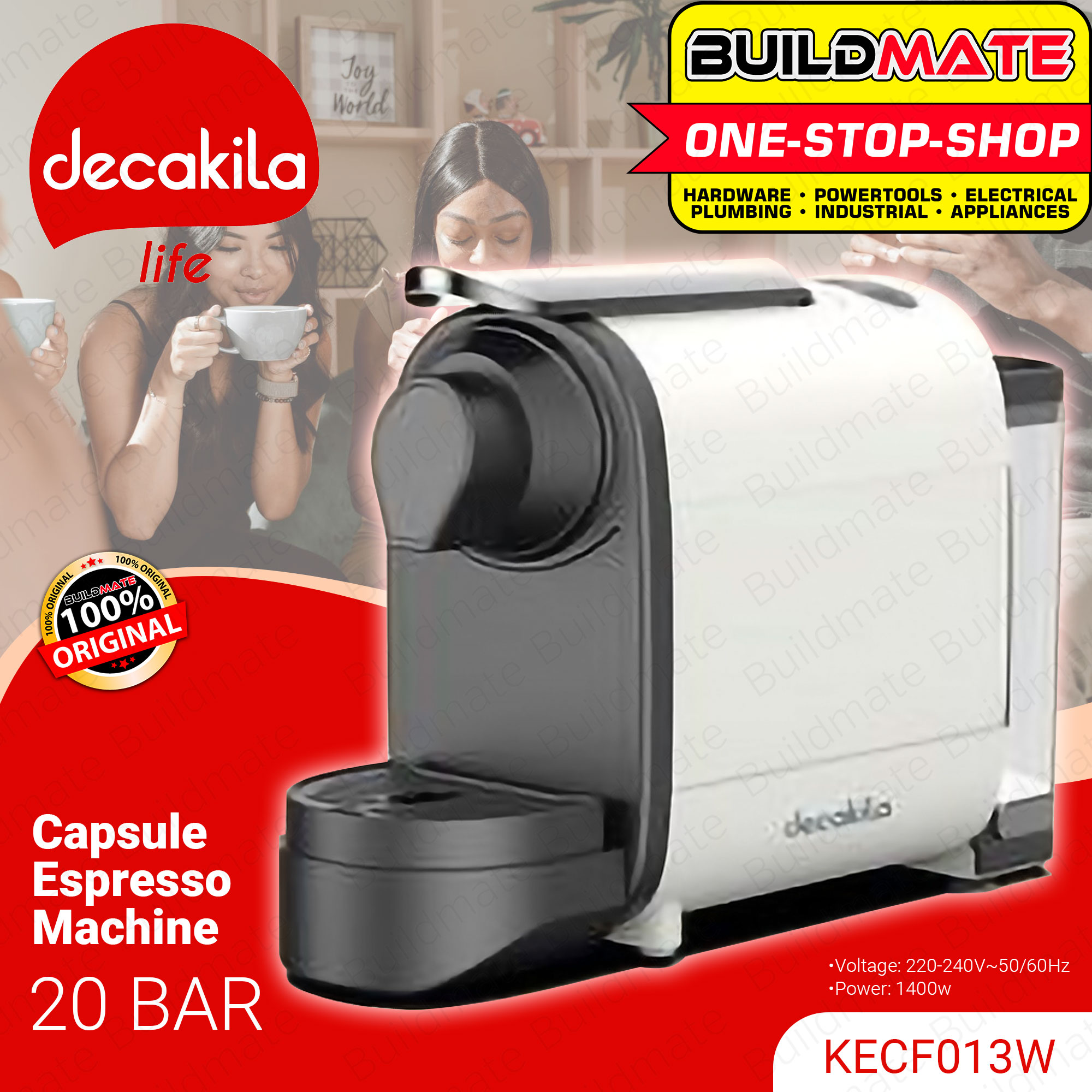 DECAKILA by INGCO Capsule Espresso Coffee Maker Machine Portable Office ...