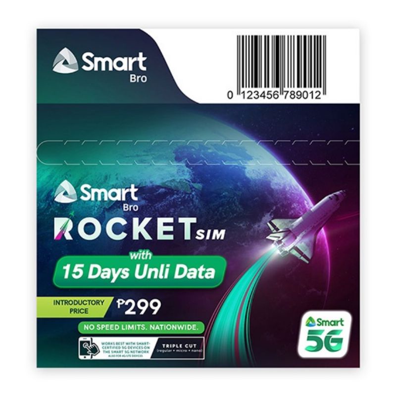 SMARTBRO Rocket Sim 15 Days Unlimited Data | Lazada PH
