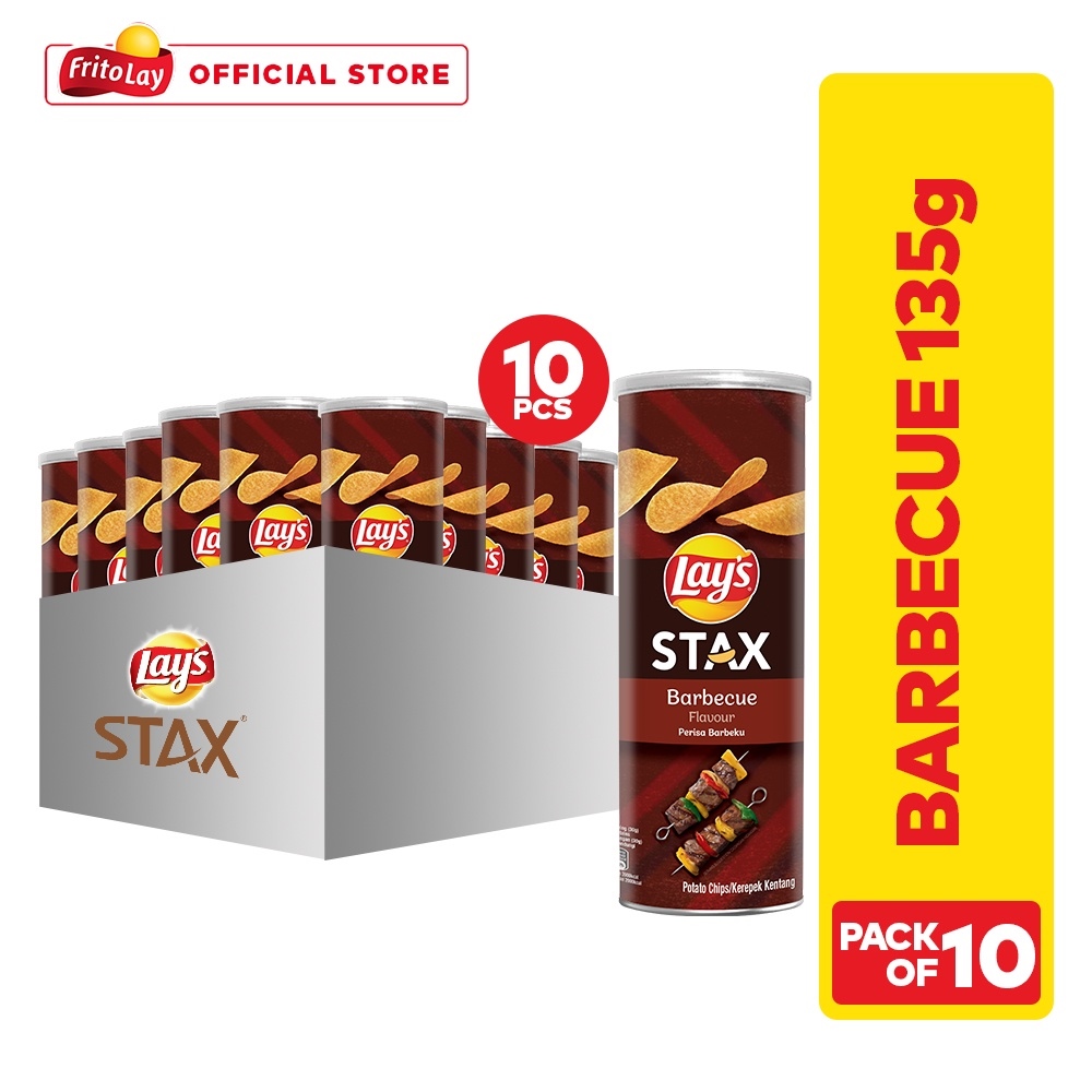 卍♝ Lay's Stax Barbecue 135g (Pack of 10) | Lazada PH