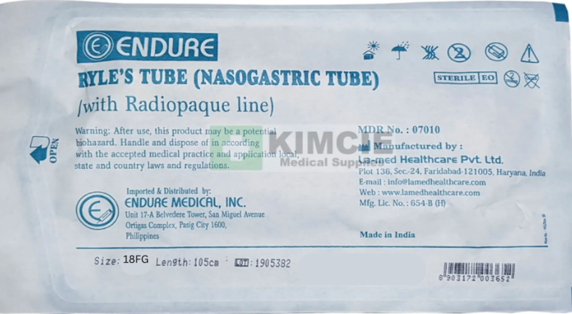 NGT FG18 Endure/Ryle Nasogastric Tube (Medical Grade PVC) | Lazada PH