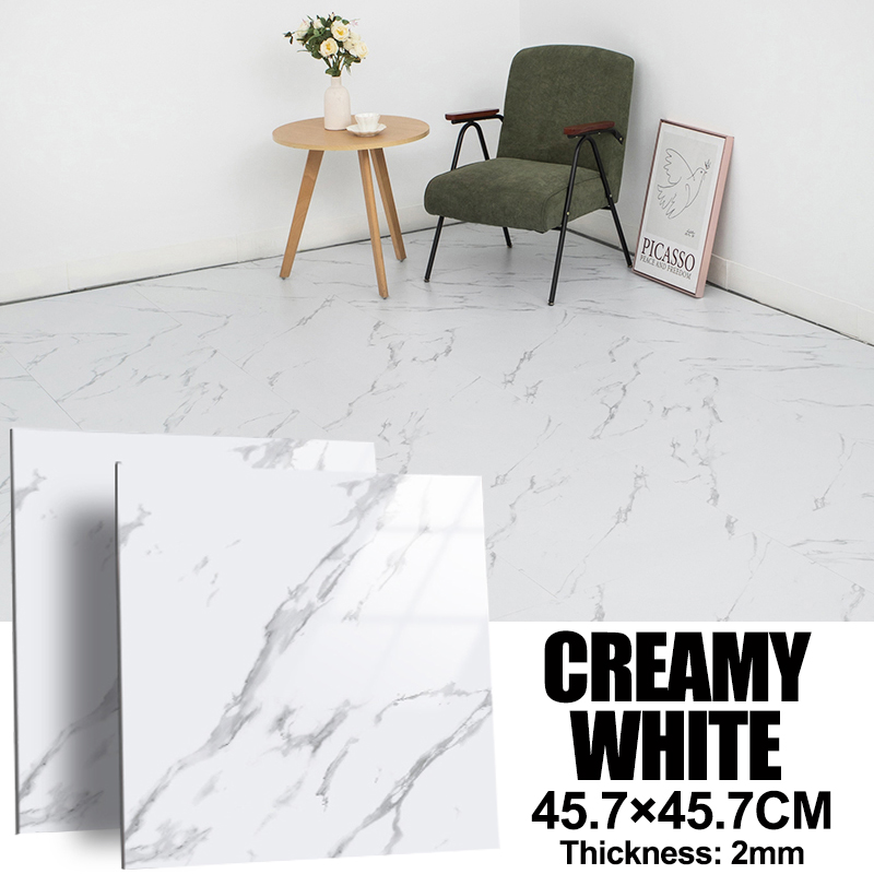 45.7X45.7CM Vinyl tile floor Marble Grain Floor Stickers Self Adhesive ...