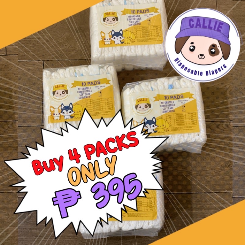 Callie Female Dog Diaper (10pcs per pack) Female M Medium | Lazada PH