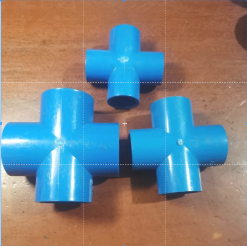 PER PCS! Pvc blue Cross Tee, pvc blue nipple, pvc cap with threat ...