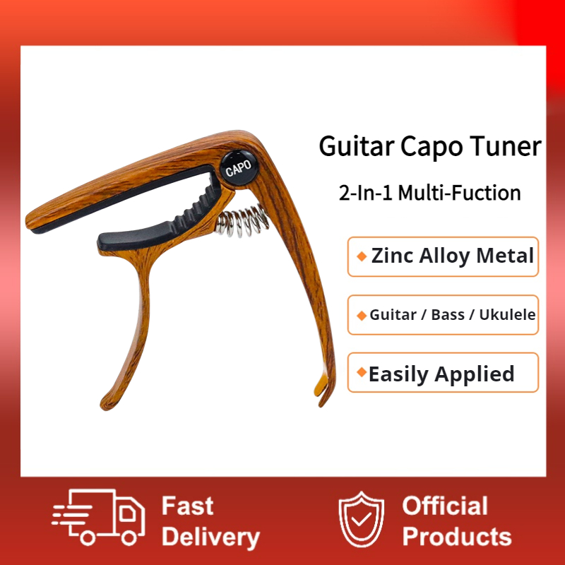 Zinc Alloy Guitar Capo 2-In-1 Multi-Ftional Guitar Capo Tuner Clamp ...