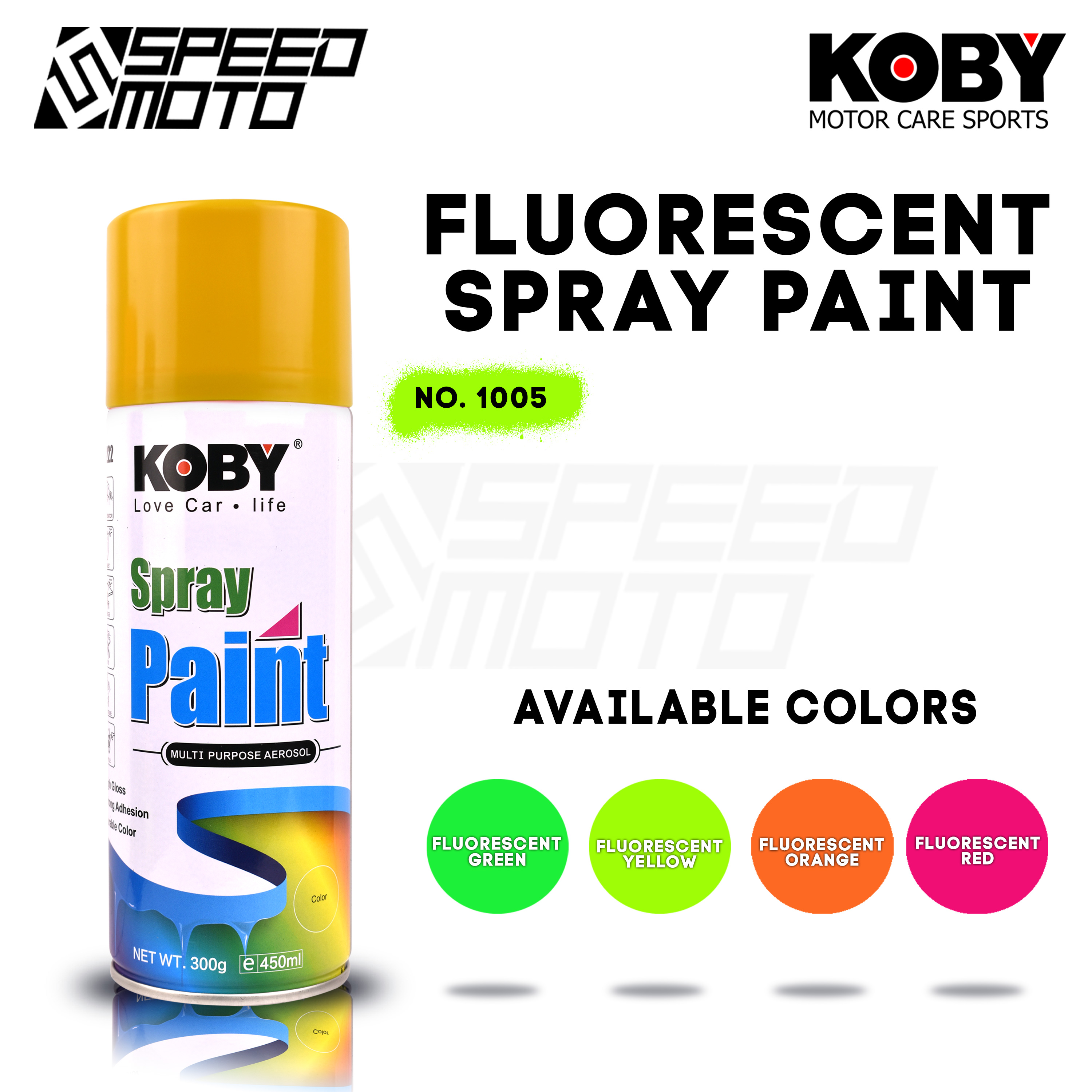 KOBY FLUORESCENT COLOR SPRAY PAINT 450ML UNIVERSAL | Lazada PH